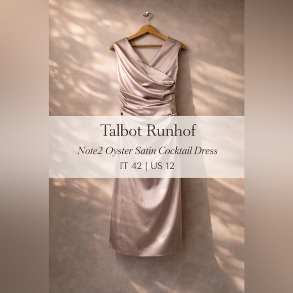 Talbot Runof | Dresses | Talbot Runhof Note2 Oyster Stretch Satin ...